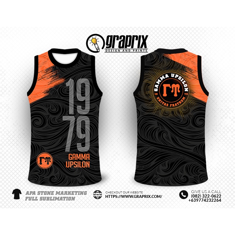 Gamma Upsilon Fraternity OFFICIAL LOGO SEAL Full Sublimation Singlet ...