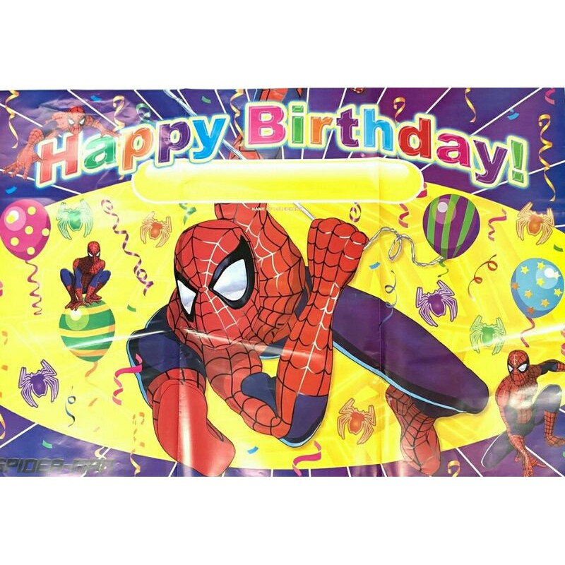 Spiderman NAMING BANNER TARP( paper only)/partyfavorph | Shopee Philippines