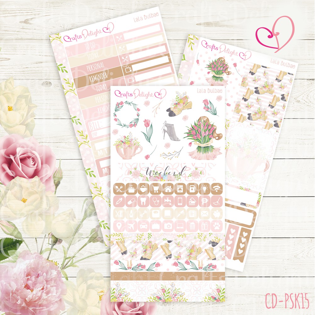 Lala Bulbae Planner Sticker Kit | Functional Stickers | Cute Stickers ...