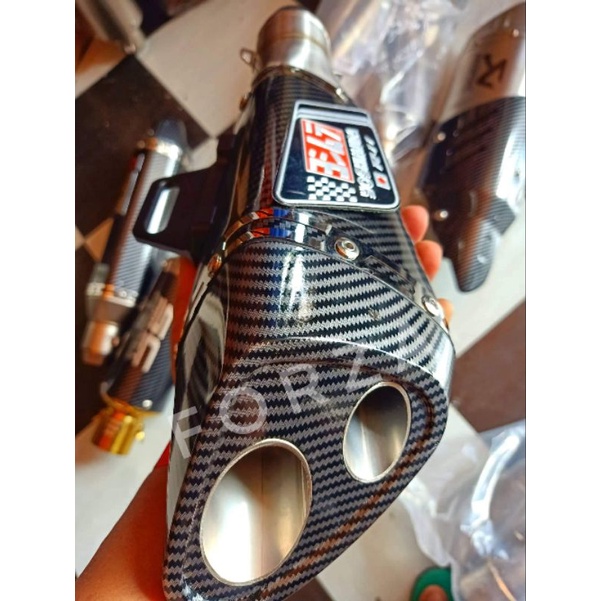 YOSHIMURA R11 EXHAUST MUFFLER PIPE FULL CARBON 51mm UNIVERSAL R3 R15 ...