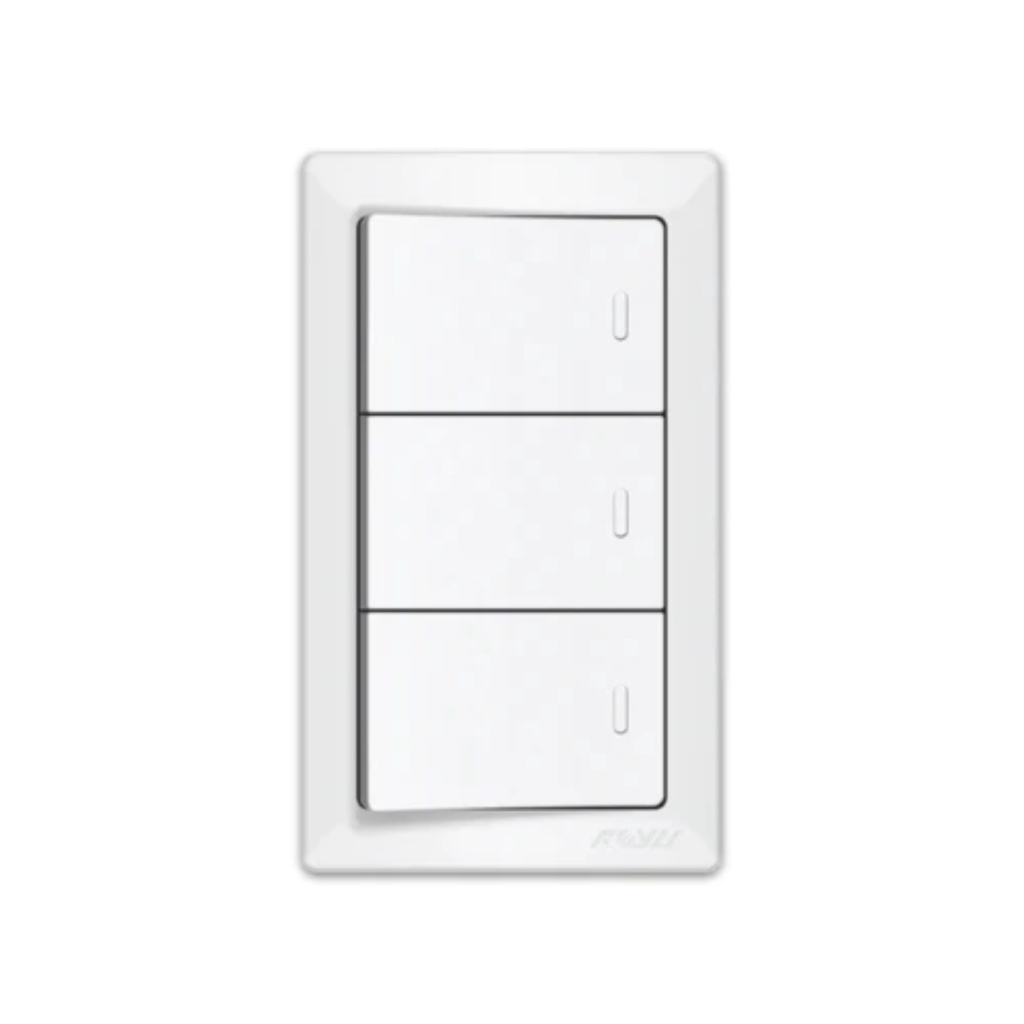 Royu Classic & Wide 1, 2, 3 Gang Switch, Outlet, Duplex, AC Outlet, 3 ...