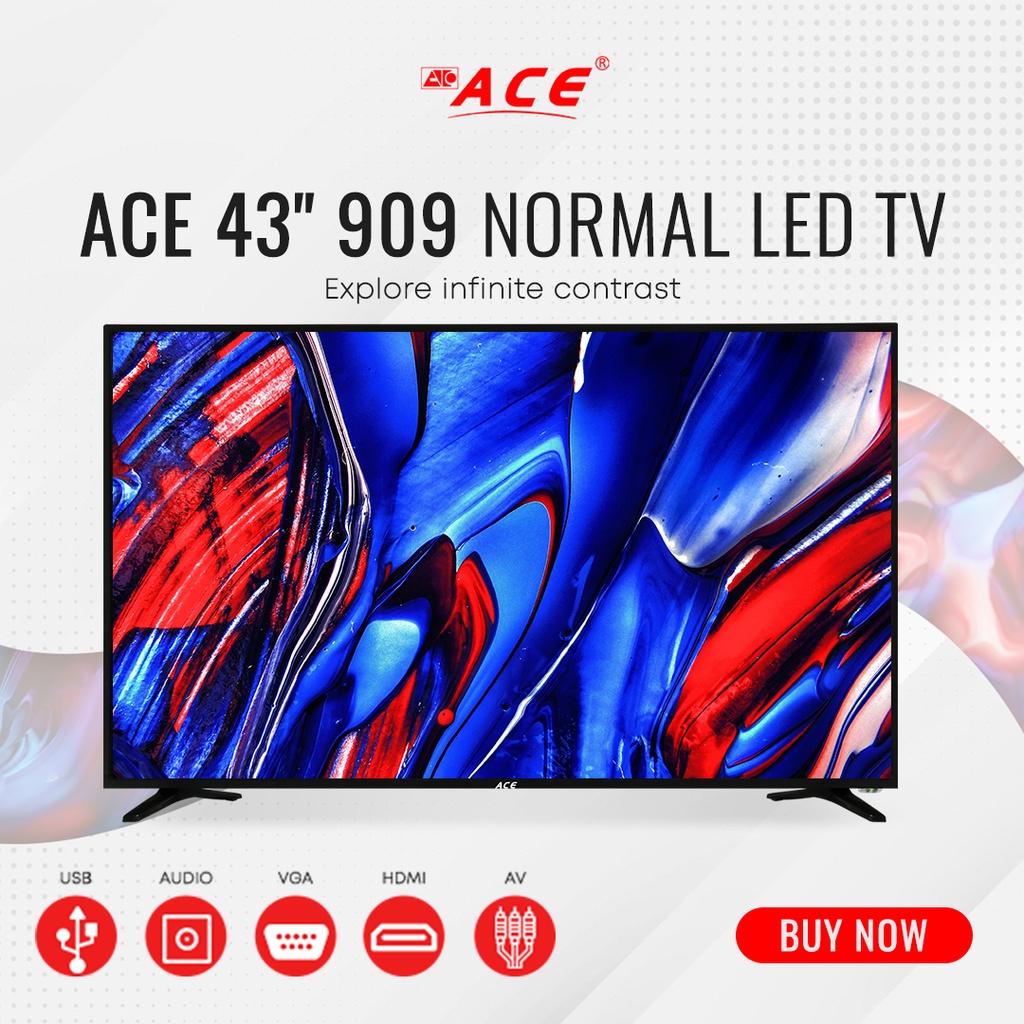 Ace 43" LED TV Black LED-909 Full HD | Shopee Philippines