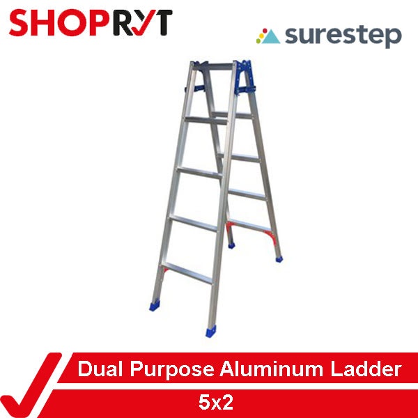 Surestep DPL-5X2 Aluminum Dual Purpose Ladder | Shopee Philippines