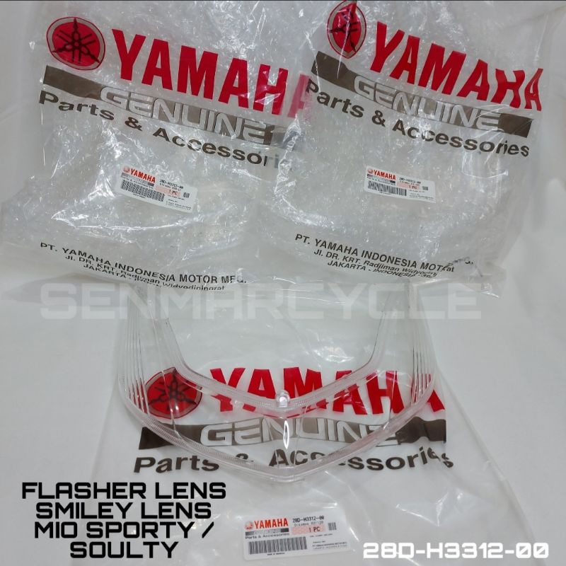 FLASHER LENS / SMILEY FOR MIO SPORTY / SOULTY GENUINE YAMAHA ORIGINAL ...