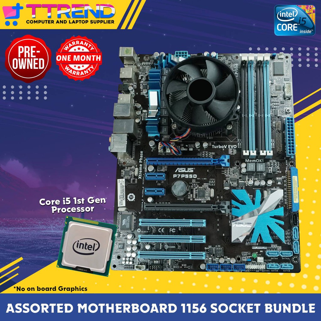 ASSORTED Intel Core i5 1st Gen w/ LGA 1156 Motherboard Bundle + ADD-ON ...