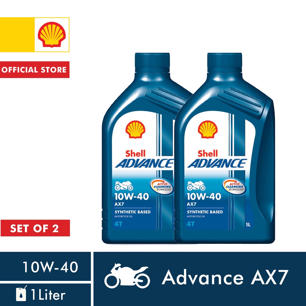 Shell Advance 4T AX7 10W-40 1Liter Set of 2 Promo | Shopee Philippines