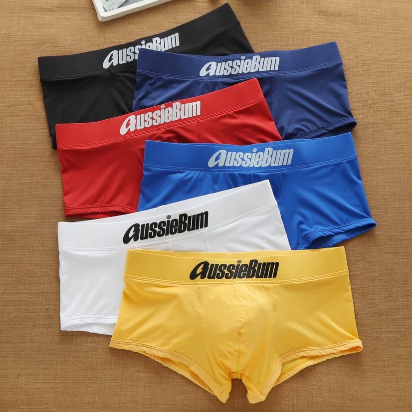 Aussie bum Men Quality Plain Boxer Briefs Man Low Waist Boxers ...