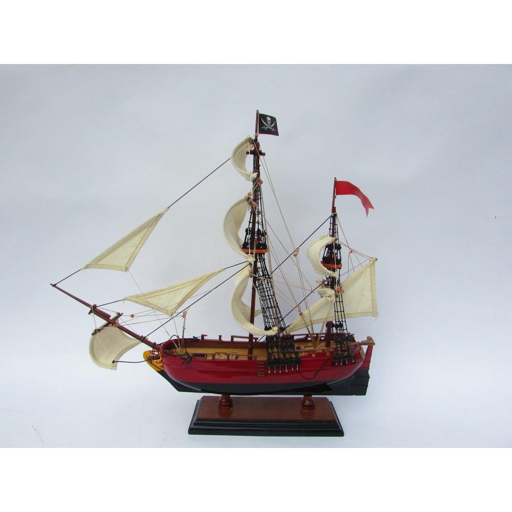 (HCM) Small Size Boat Model RED Rackham'S PIRATE SHIP High Quality SHIP ...