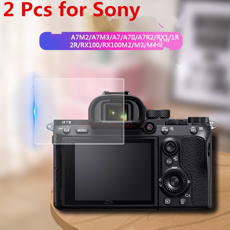 2 PCScamera Tempered Glass Screen Protector for Sony A7M3 A7M2 A7II ...