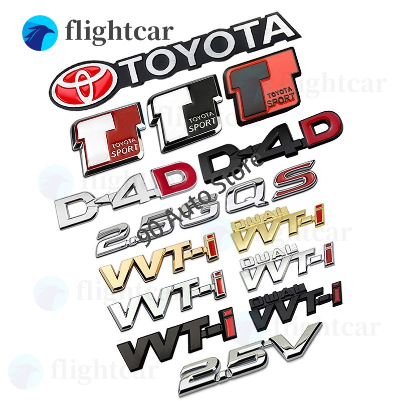 (FT)Modified VVT-I 2.5G 2.5Q 2.5S 2.5V D4D Metal Car Rear Sticker for ...