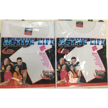 Active Life Round Neck Shirt White and Colored - XS to 3XL | Shopee ...