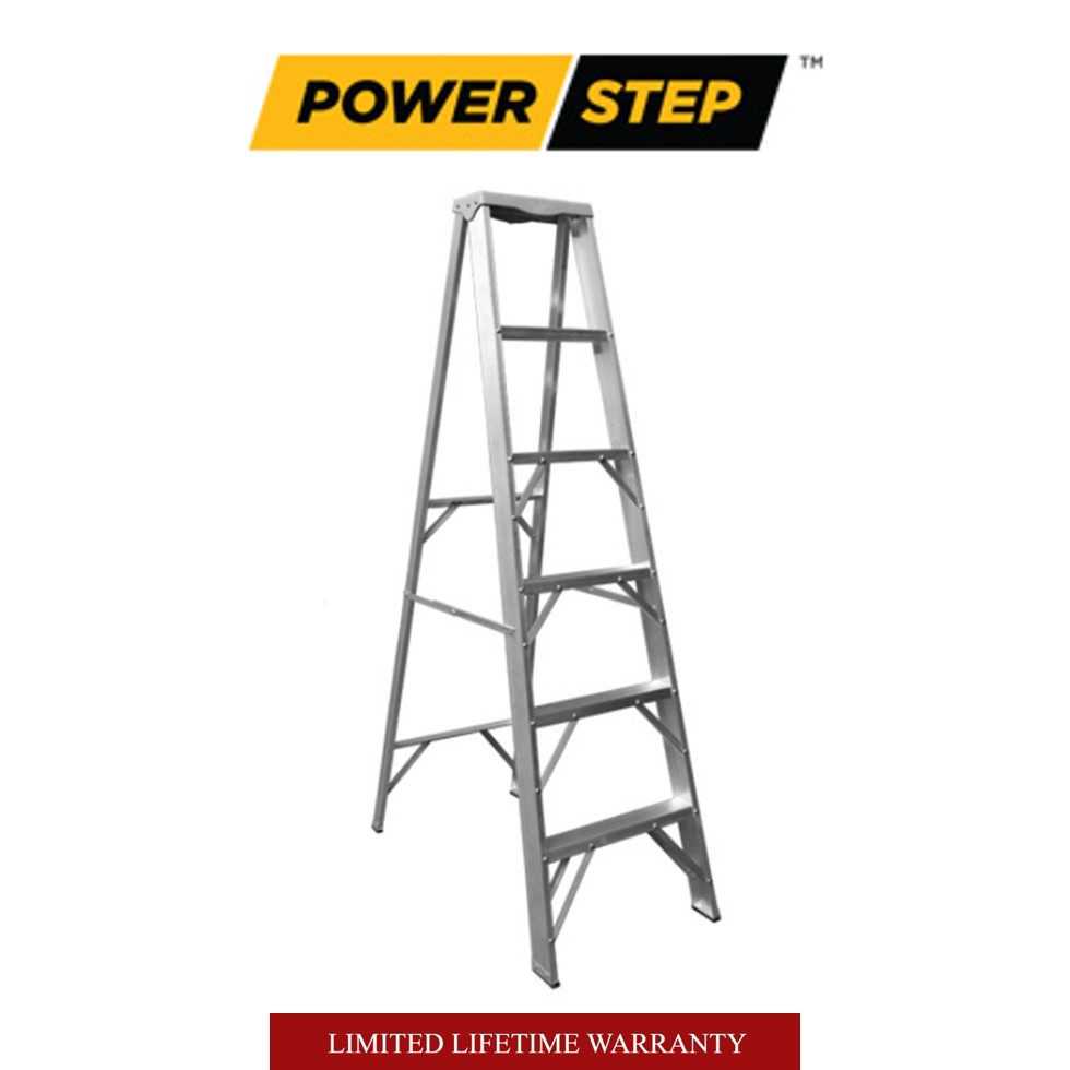 Power Step Aluminum A-Type Ladder 6ft | Shopee Philippines