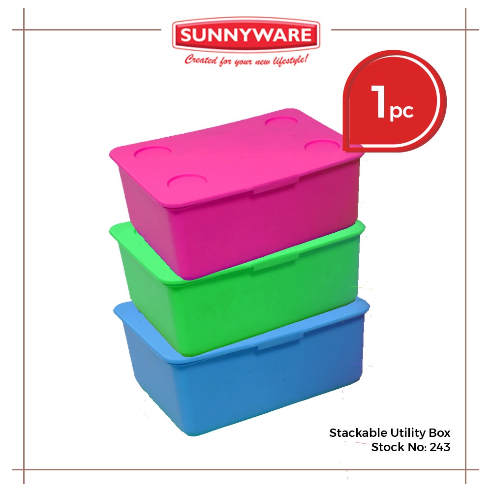 Sunnyware 243 Stackable Utility Box Brick Box | Shopee Philippines