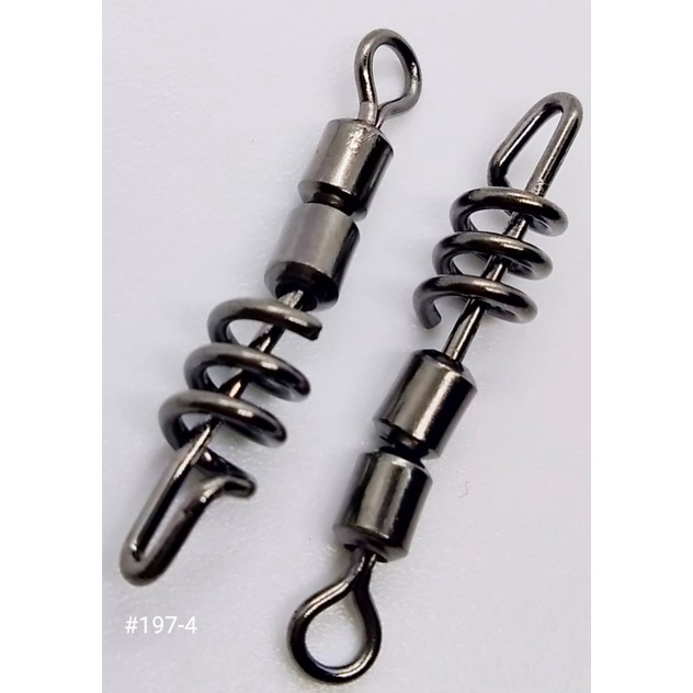 Fishing line Snap On Swivel Stainless corkscrew double connector 10 pcs ...