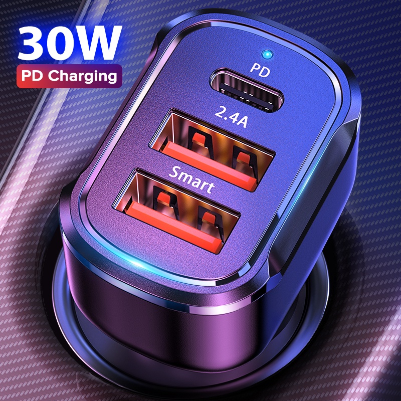 30W PD USB C Car Charger Quick Charge Phone Charger Type C Fast ...