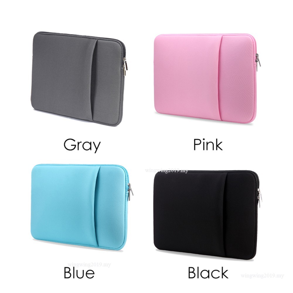 Laptop Sleeve Soft Zipper Pouch 11”/12”/13”/14”/15”/15.6”/17” Bag Case ...