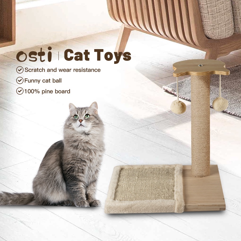 Osti Luxury Solid Wood Scratching Pad for Kitty Cat Scratcher ...