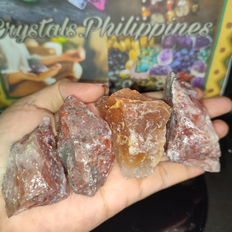 Fire Quartz Raw Stone Hematoid Quartz (SOLD PER PIECE) | Shopee Philippines