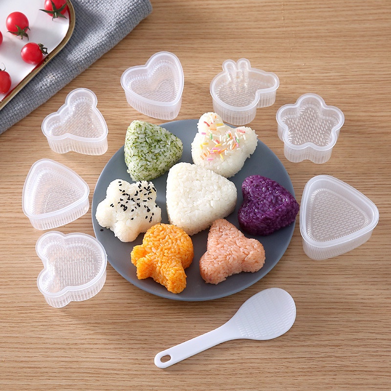 Various Shapes of Rice Ball Mold Silicone Rice Ball Diy Mold Daisymo ...