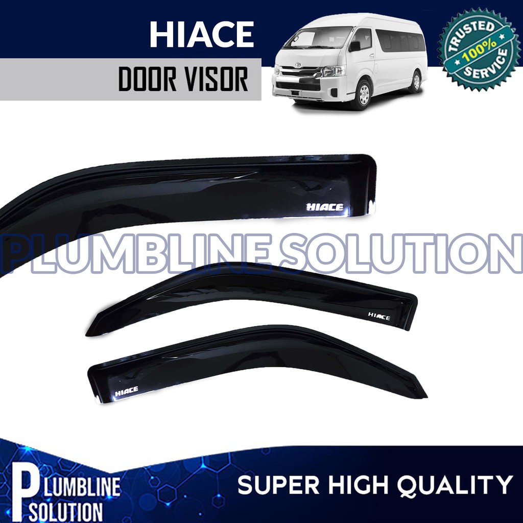 Toyota Hiace 2004 - 2018 High Quality Injection Type Window Deflectors ...