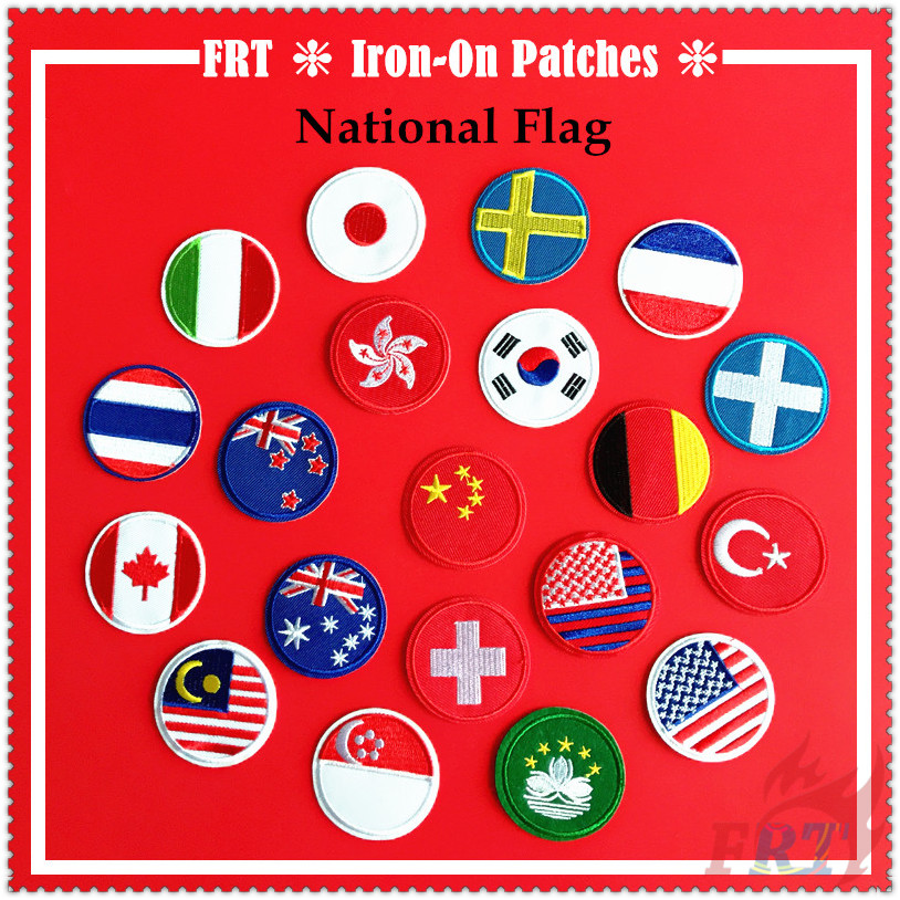 VSCO：National Flag Iron-on Patch 1Pc China / America / Britain ...