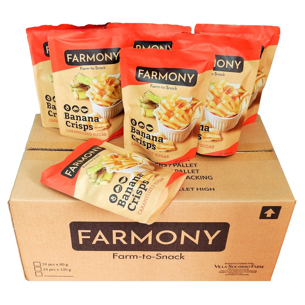 Villa Socorro Farm Farmony Banana Crisps 60 grams | Shopee Philippines
