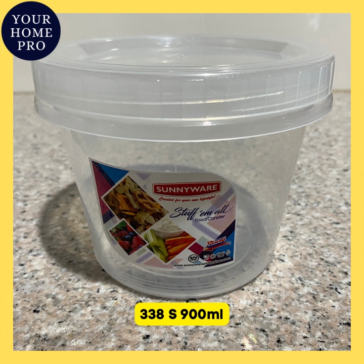 Sunnyware Kliptop Plastic Food Container Canister Milktea Powder Food ...