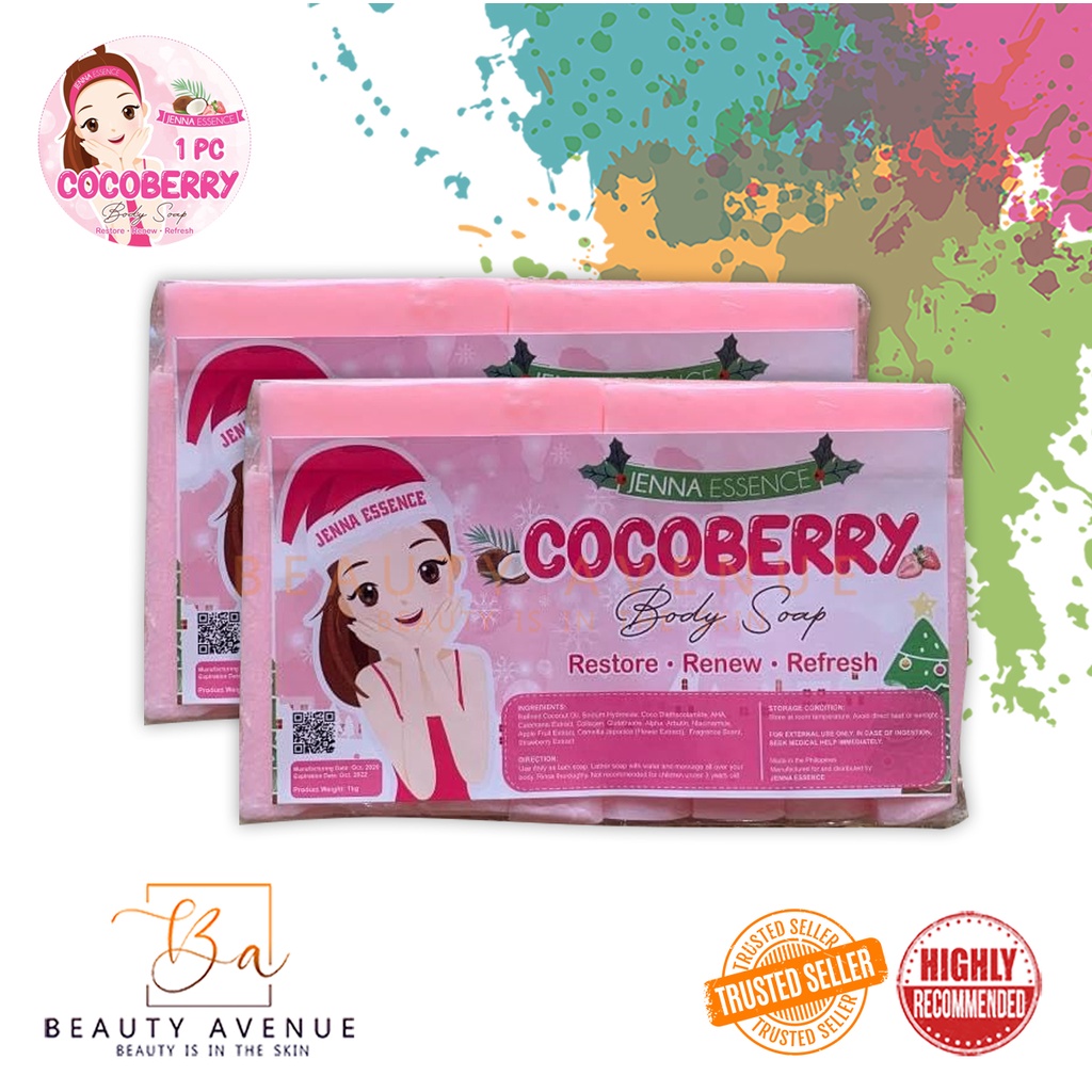 Jenna Essence Cocoberry Body Soap Original Whitening Soap (2pcs ...