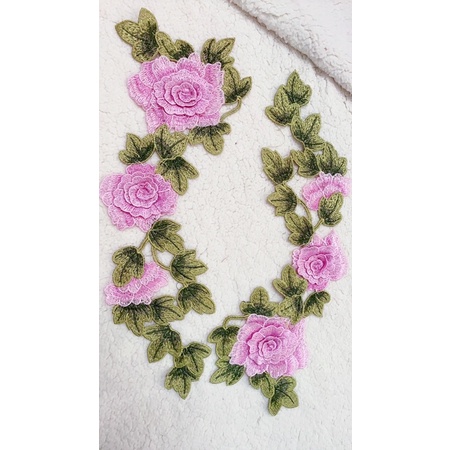 Lace EMBROIDERED FLOWER EDGES (1set/2 flowers) | Shopee Philippines