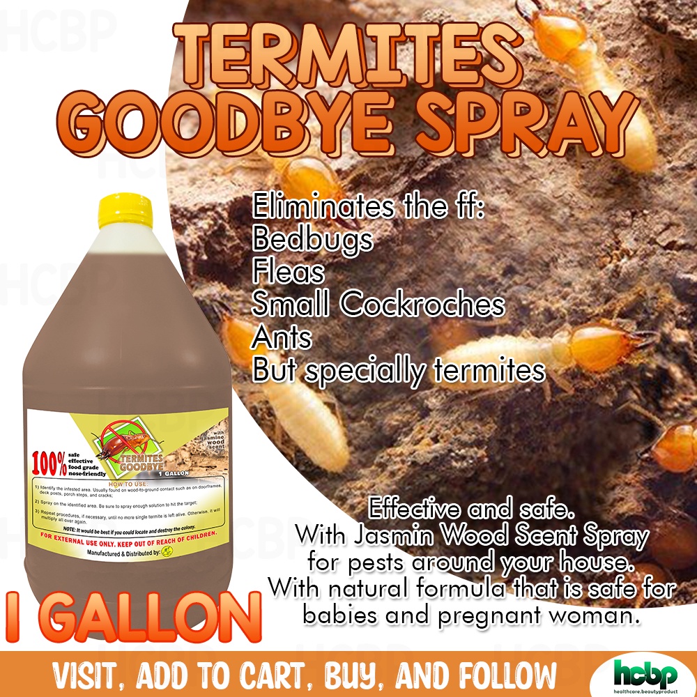Termites Goodbye Spray 1 Gallon Natural Termites Killer Pamatay Anay ...