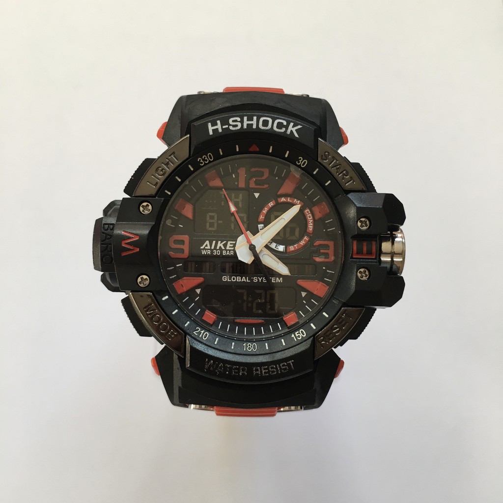 BS H-Shock Waterproof Aike Dual Time Watch Design #2 | Shopee Philippines