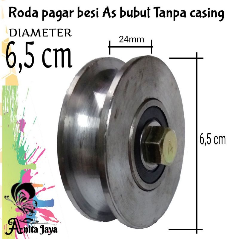 Iron lathe wheel gate wheel without casing | Shopee Philippines