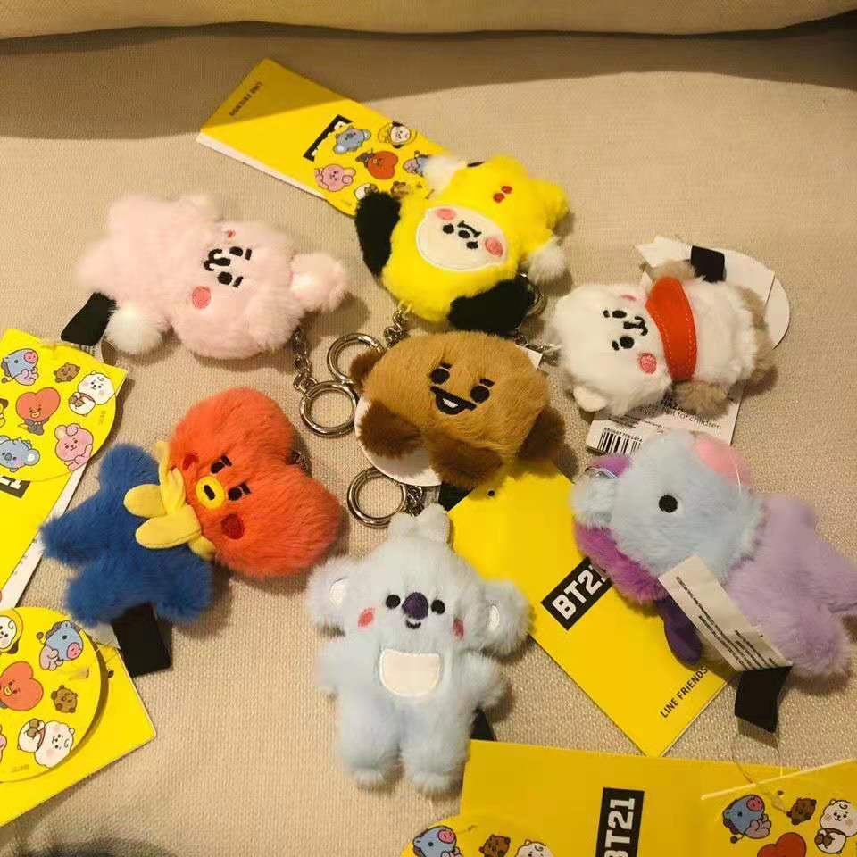 Cartoon Doll Pendant bt21 Plush Korea Bts Couple Jewelry Decoration ...