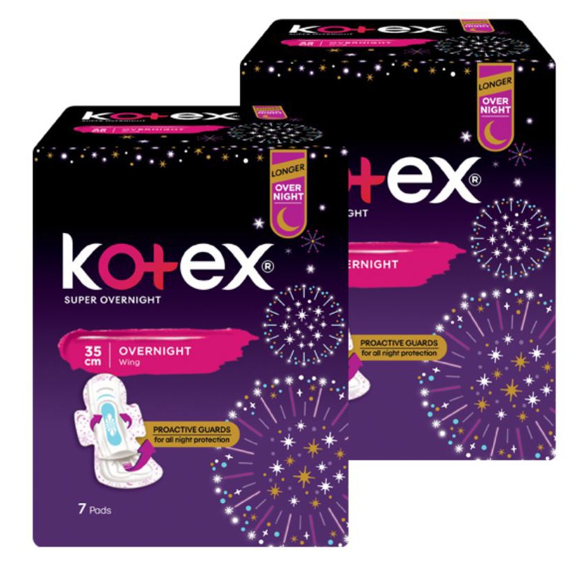 Kotex Super Overnights Feminine Pads 35cm Thick 2 Pack | Shopee Philippines