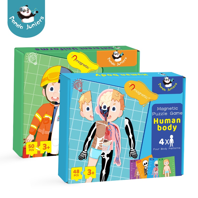 Panda Juniors Human Body/Different Uniforms Magnetic Puzzle (30*24.7*4 ...
