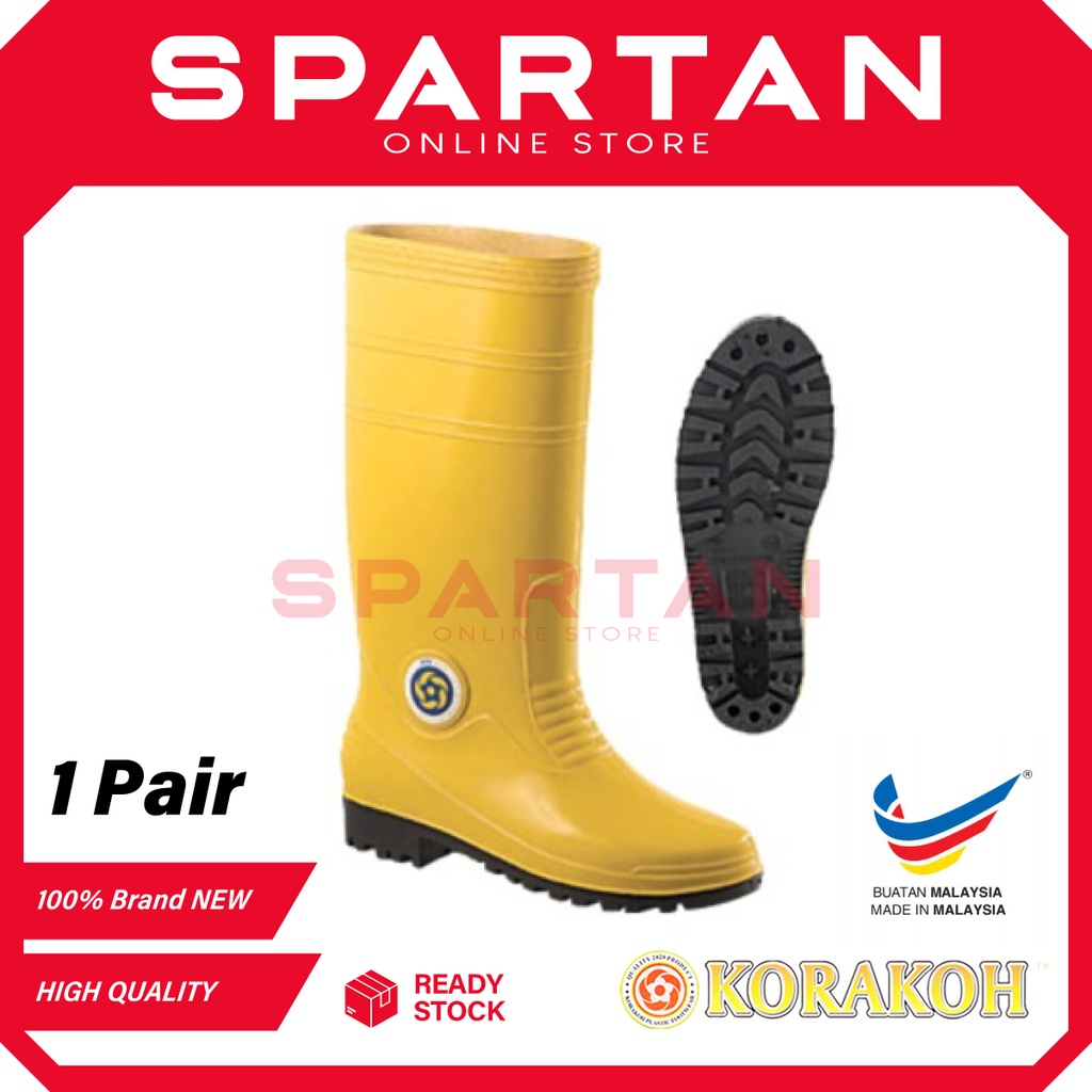KORAKOH 7000 Safety Rubber Boot (YELLOW) / Kasut Air Getah / Kasut Boot ...