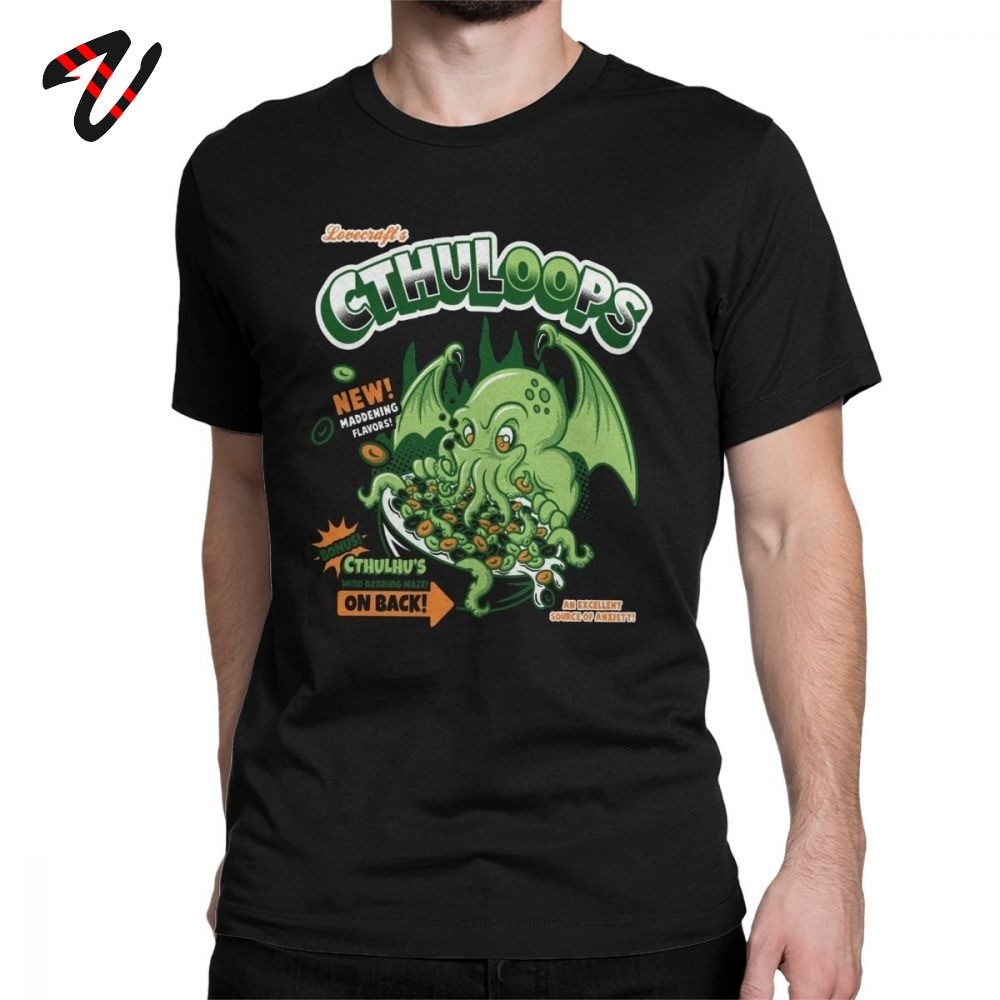 Men T Shirt Cthuloops All New Flavors Streetwear Lovecraft Cthulhu ...