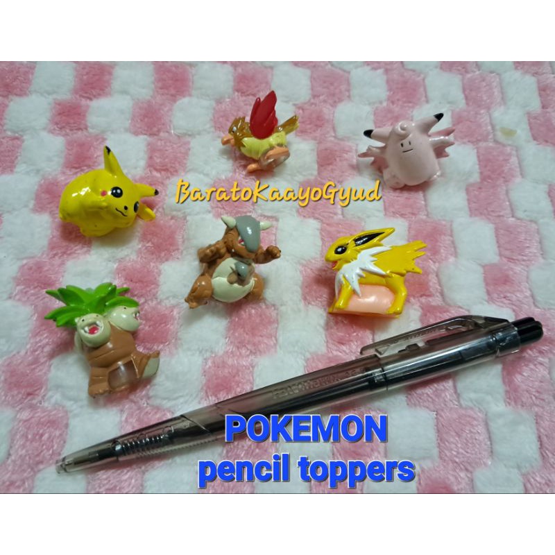 POKEMON PENCIL TOPPERS CLEFFABLE PIGEOTTO GENGAR ONYX EXEGGUTOR PIKACHU ...