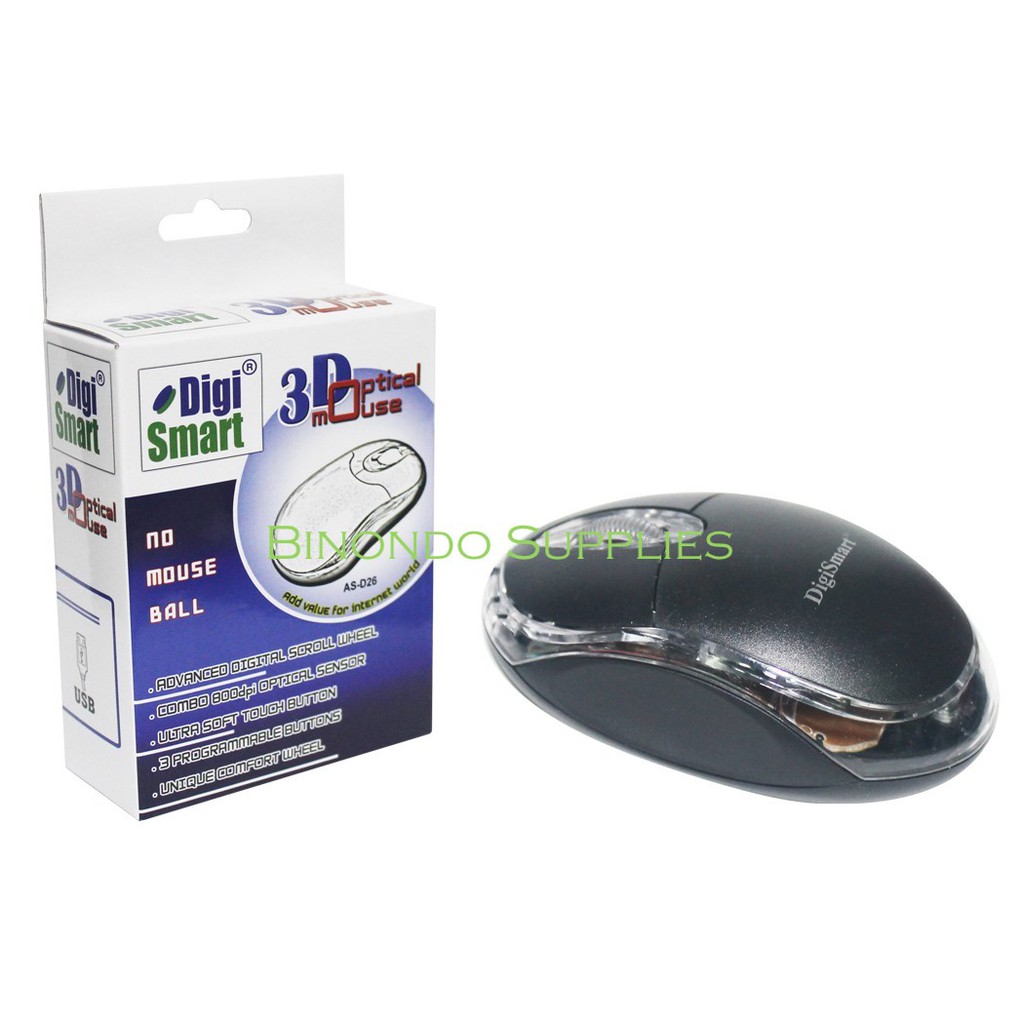 Digi-Smart Computer Mouse Optical Mouse USB ASD-26 | Shopee Philippines