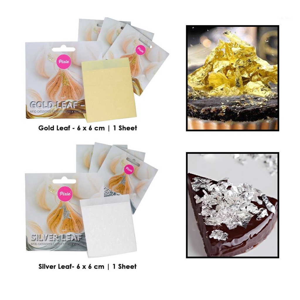 Pixie Edible Gold / Silver Leaf | Shopee Philippines