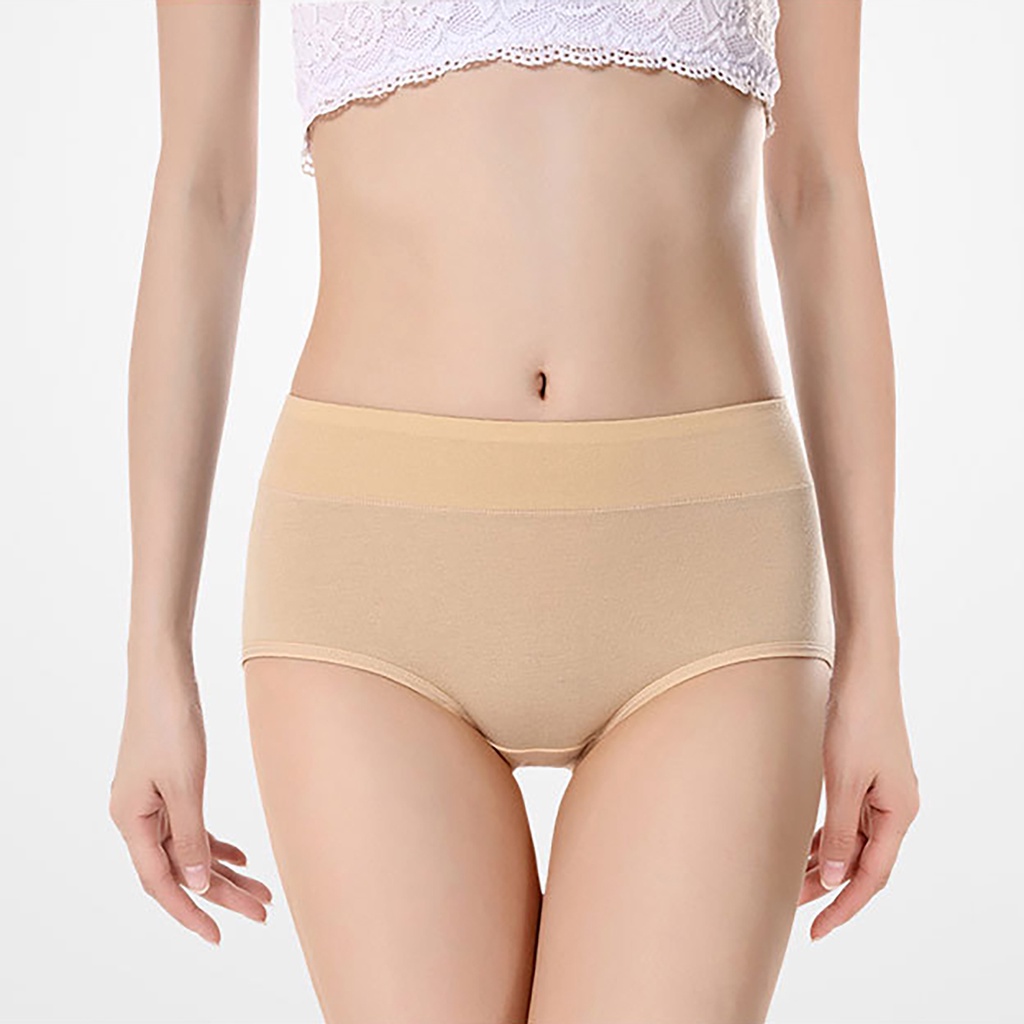 Catwalk Cotton Panties Medium Waist Tummy Control Elastic Design Elastic Women's underwear ...