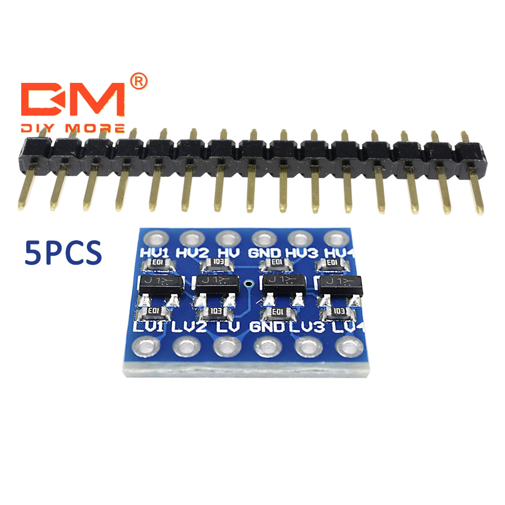 DIYMORE 5 Pcs Iic I2c Logic Level Converter Bi-Directional Board Module 5v 3.3v Dc For Arduino ...