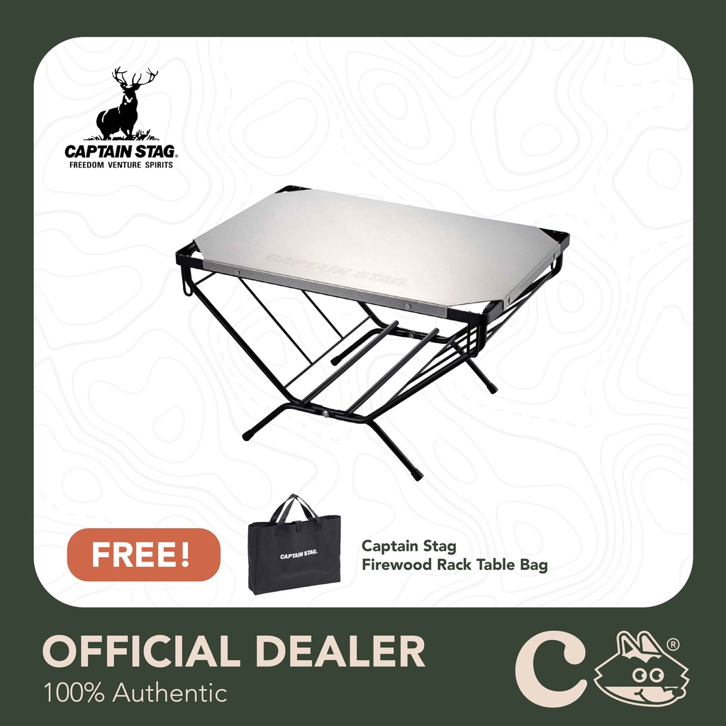 Captain Stag Stainless Steel Firewood Rack Table | Shopee Philippines