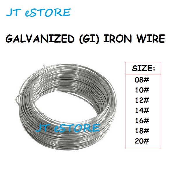 [JT eSTORE] 1KG Galvanised (GI) Iron Wire / Steel Tie Fence / Dawai ...