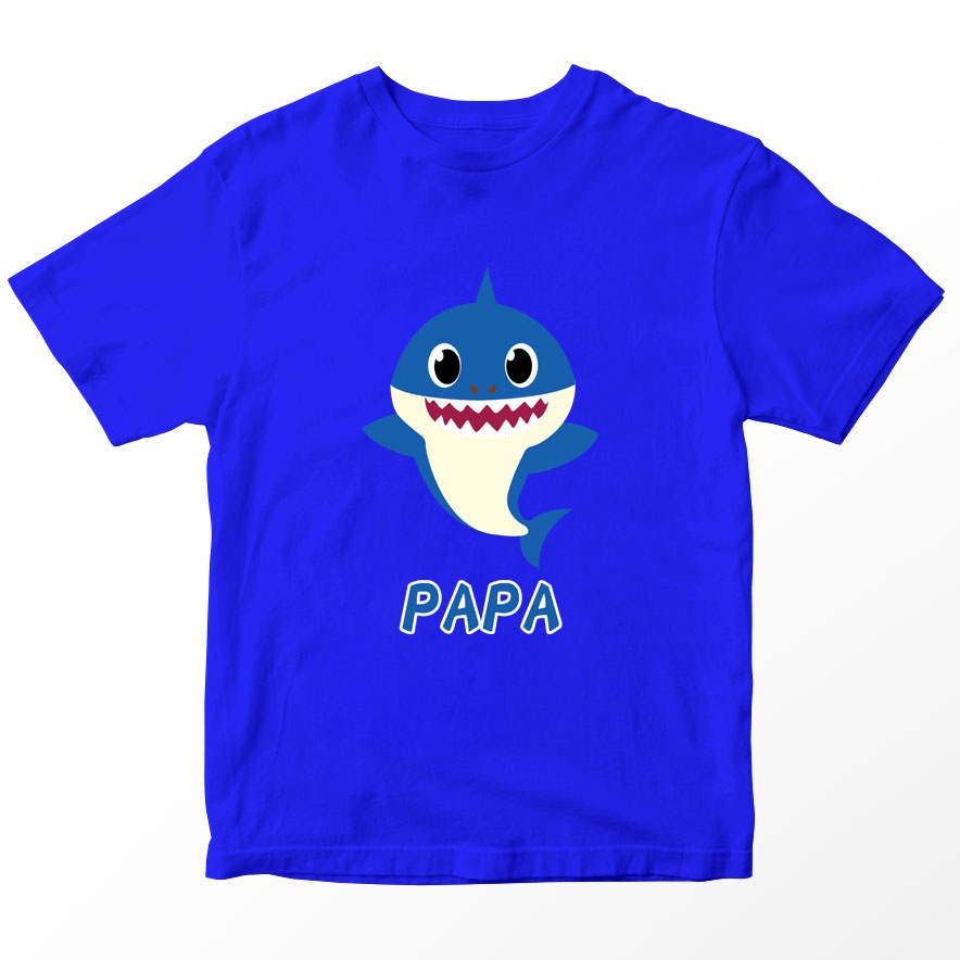 [FREE Custom Name] Baby Shark Papa Shark T-Shirt For Children, Blue ...