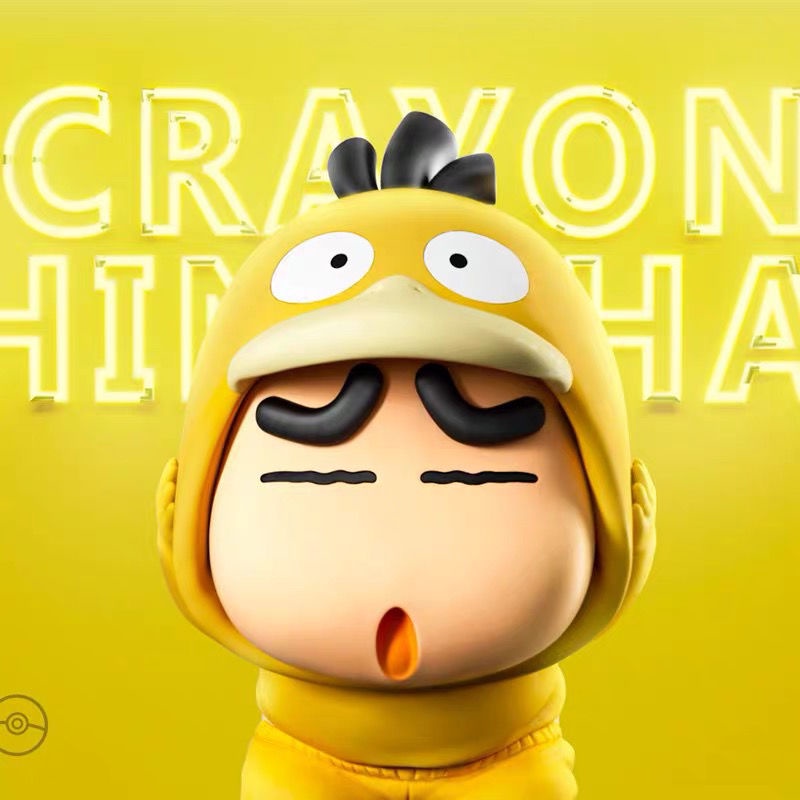 Anime Figure Crayon Shin Chan Cos Pokemon Kawaii Psyduck Action Figures ...