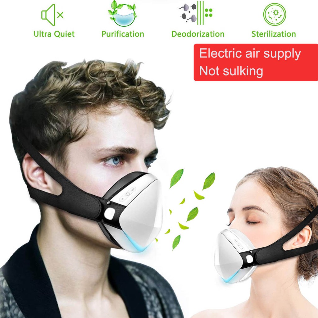 Mask Air Purifier 4-Ply Rechargeable Electric Air Purifier Wearable Air ...