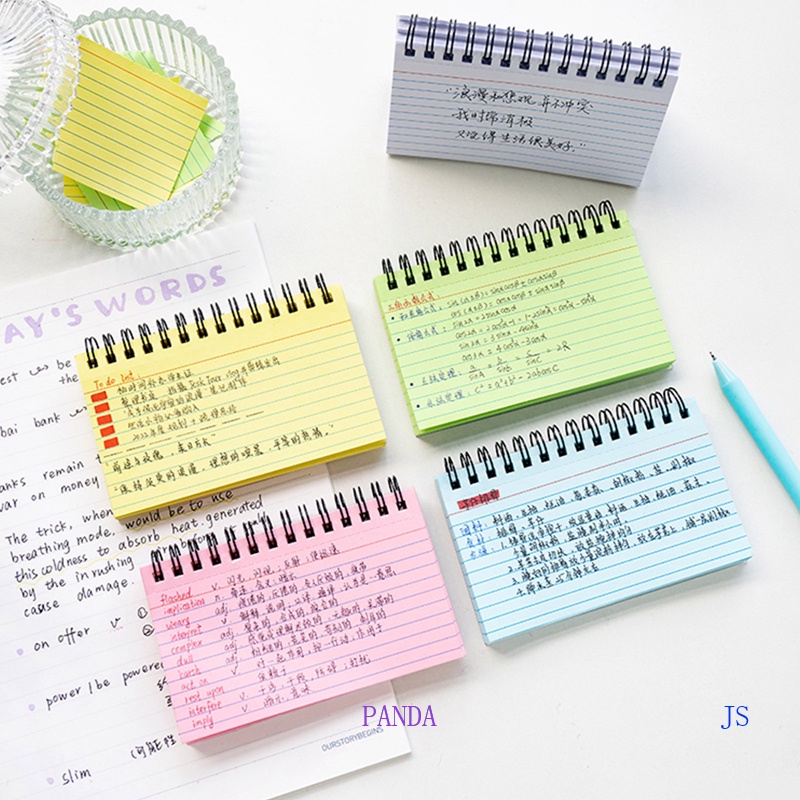 Panda 50PCS Index Cards Ruled Flash Cards With Double Covers Record ...