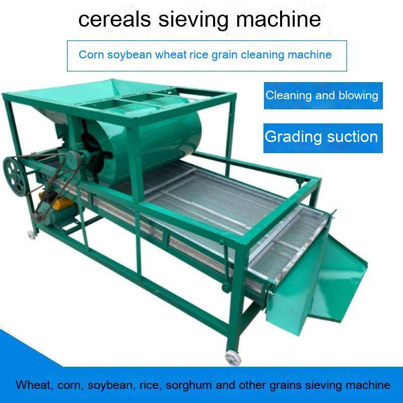 large-scale Corn Soybean Wheat Electric Cleaner Vibrating Screen Grain ...