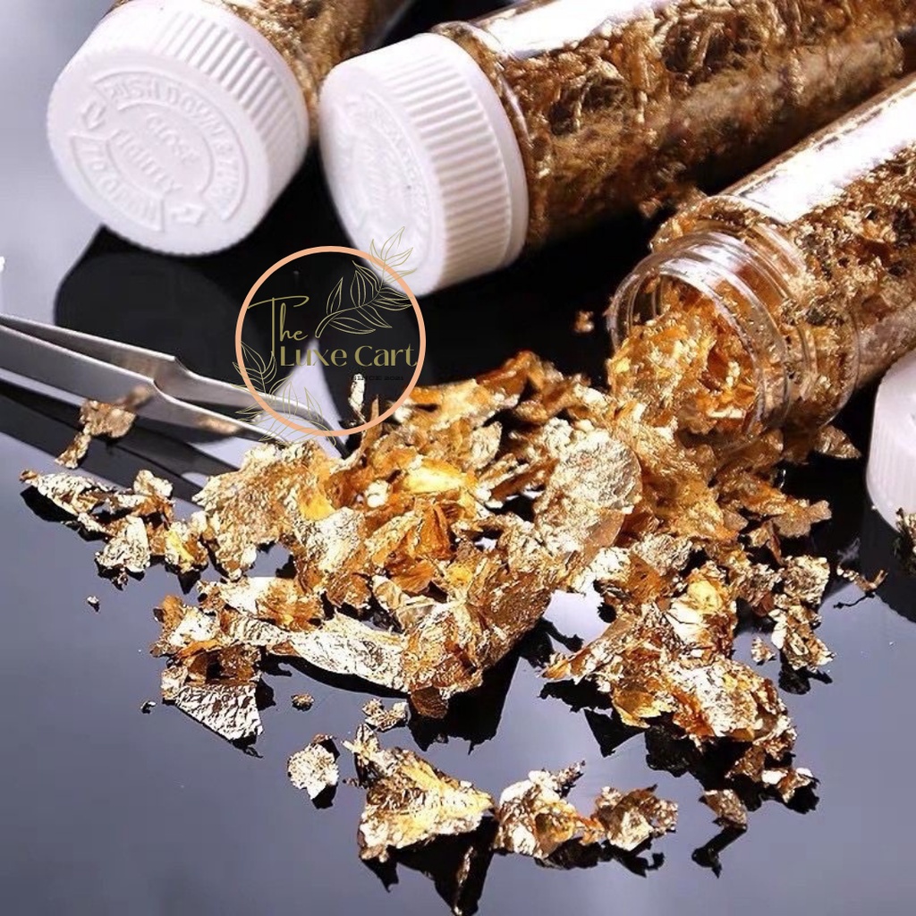Gold Leaf Flakes Silver Gold Rosegold 2g | Shopee Philippines